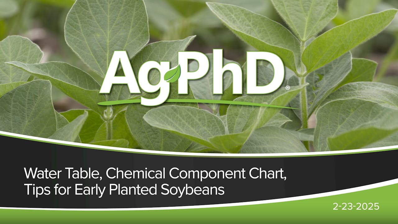 Water Table, Chemical Component Chart, Tips for Early Planted Soybeans ...