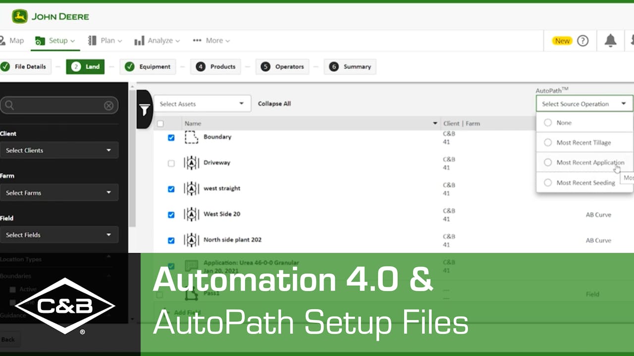 John Deere Automation 4.0 & AutoPath Setup Files | C & B - AcresTV