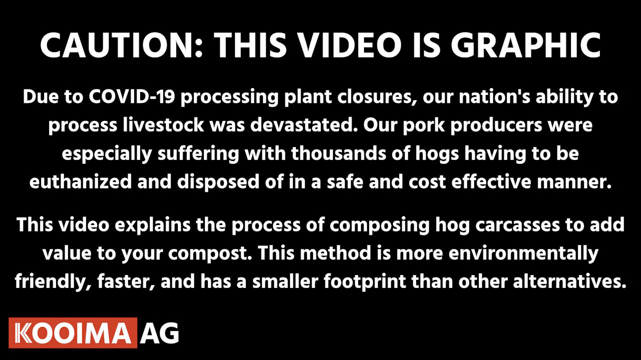Composting Hogs for Value Added Compost | Kooima Ag - Composting - AcresTV