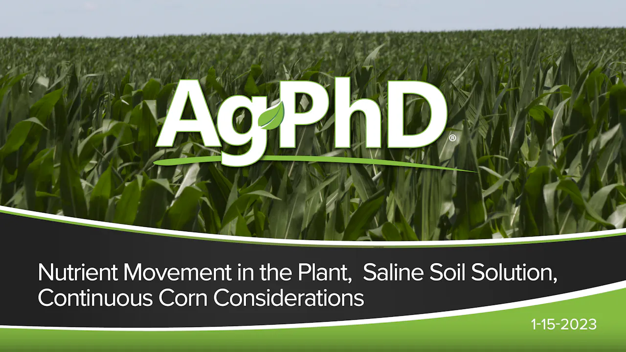 Nutrient Movement, Saline Soil Solution & Continuous Corn ...