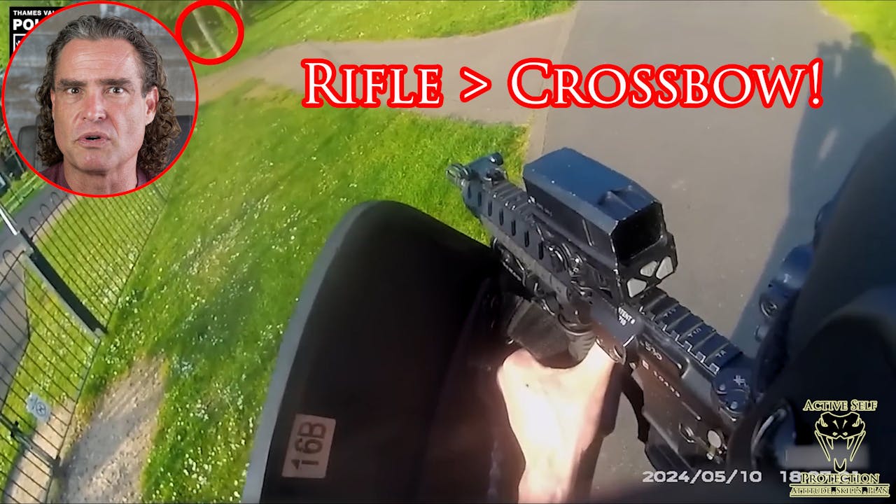 British Armed Police Stop Crazed Crossbowman - Active Self Protection