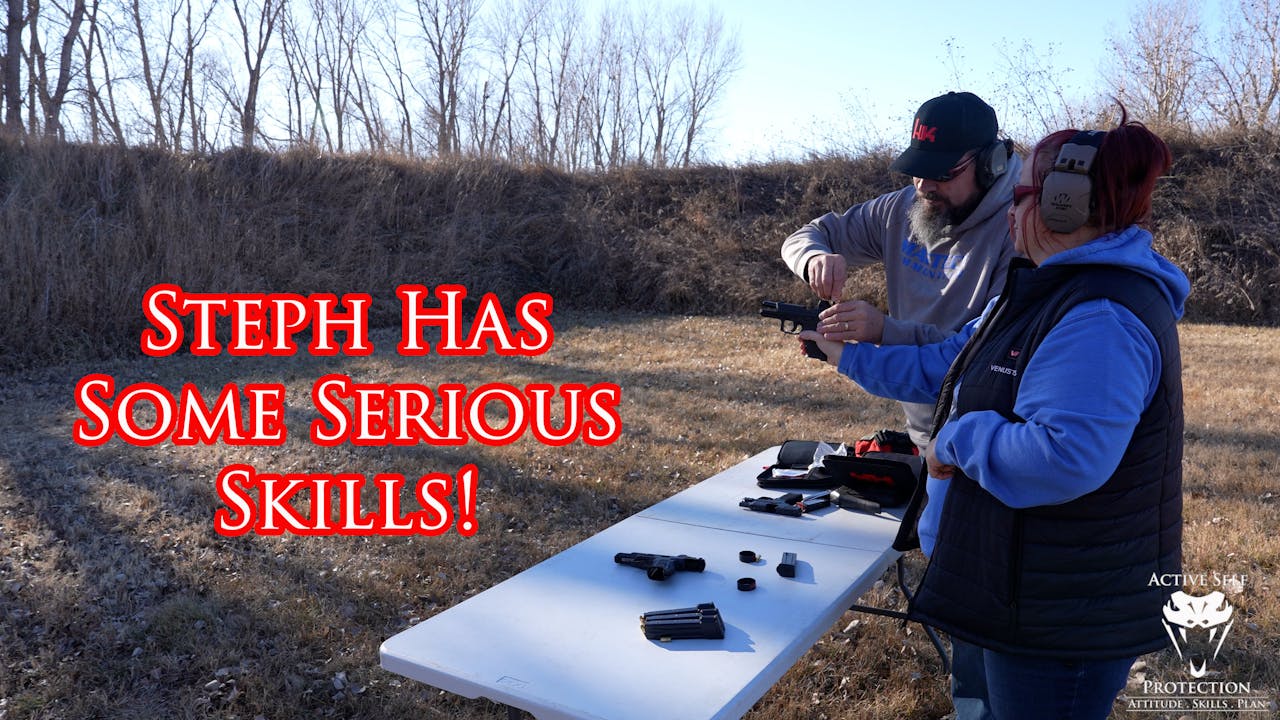Steph Zeroes Her Dot And Shows Off Her Shooting Skill With The VP9A1K - Active Self Protection