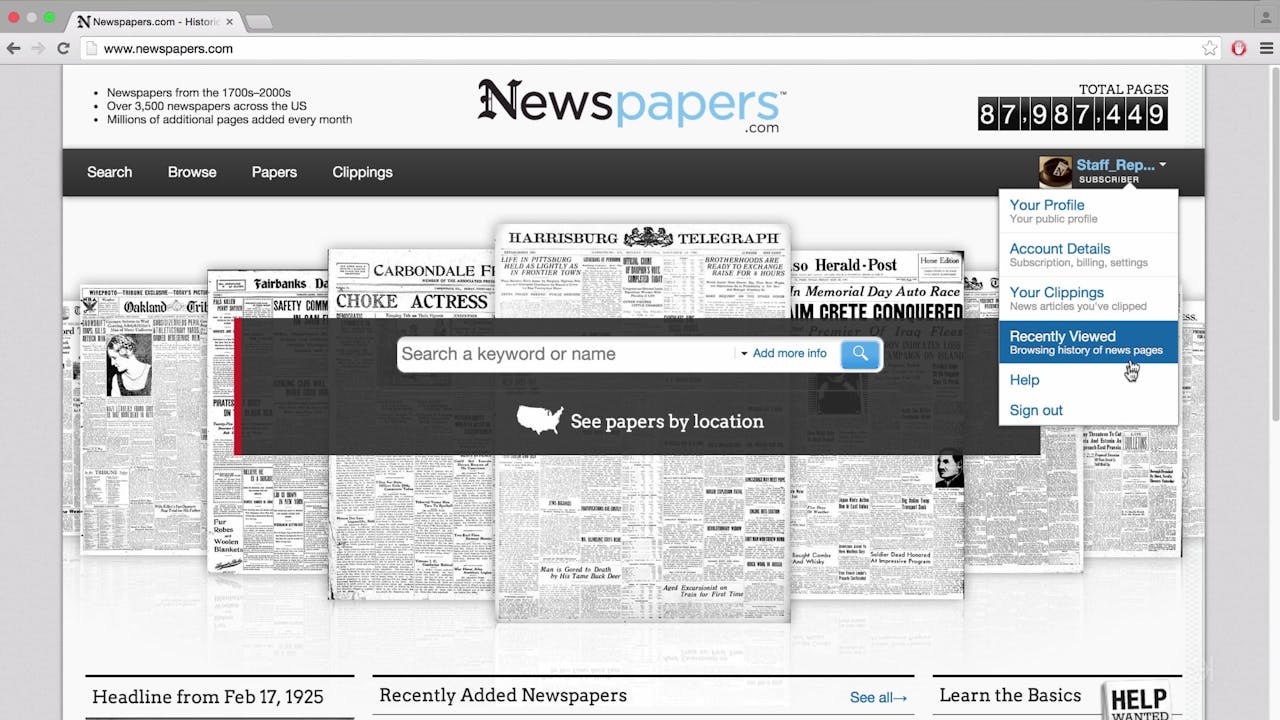 Getting Familiar with Newspapers.com - Newspapers.com: Getting the ...