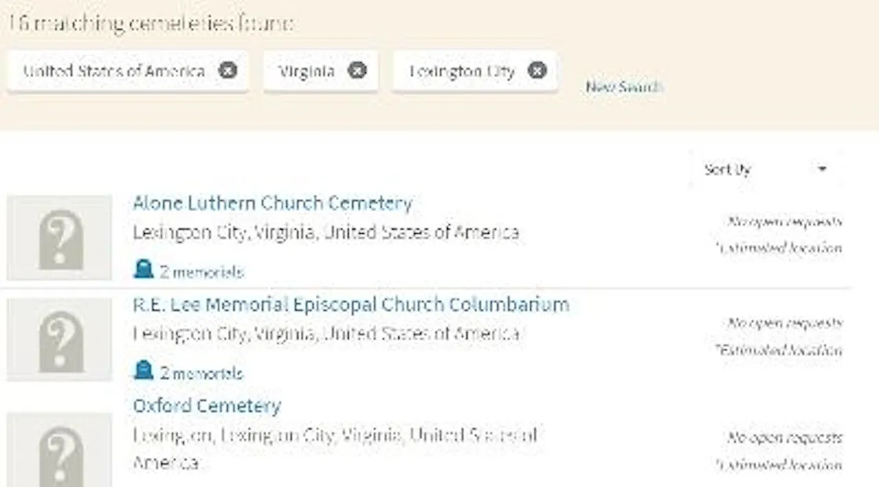 How To Create a List of Cemeteries in a Specific Location - Ancestry ...