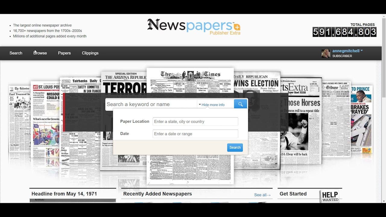 How To Do A Basic Search on Newspapers.com - Newspapers Help - Ancestry ...
