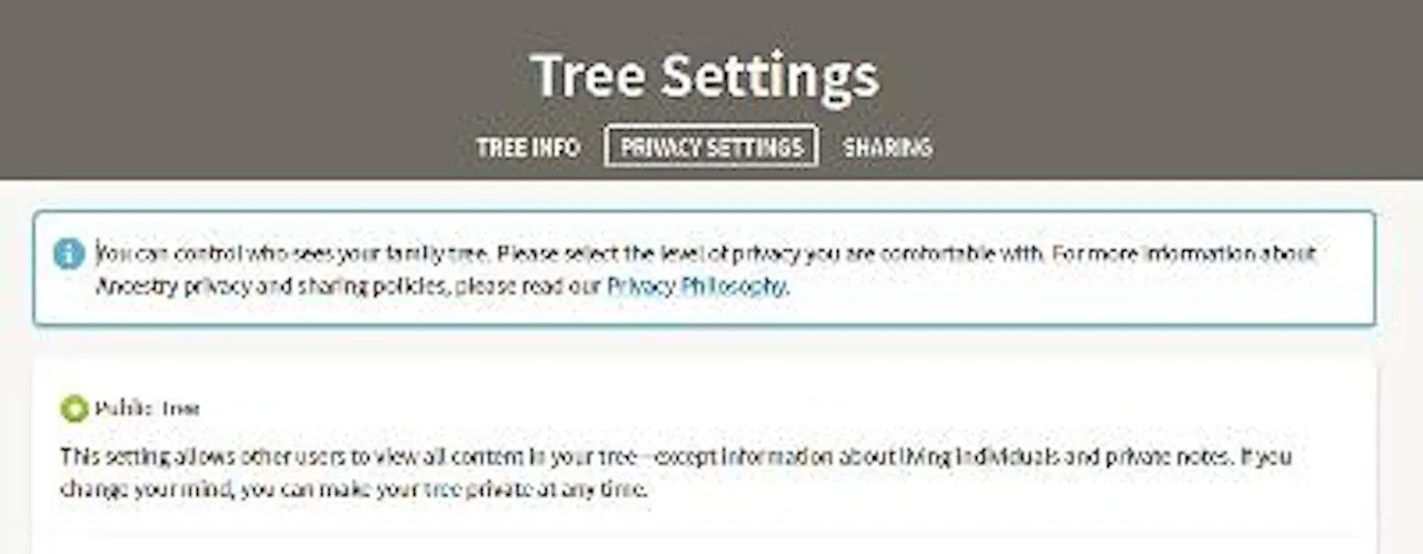 Privacy Options: Set Your Tree To Public Or Private - Ancestry Academy