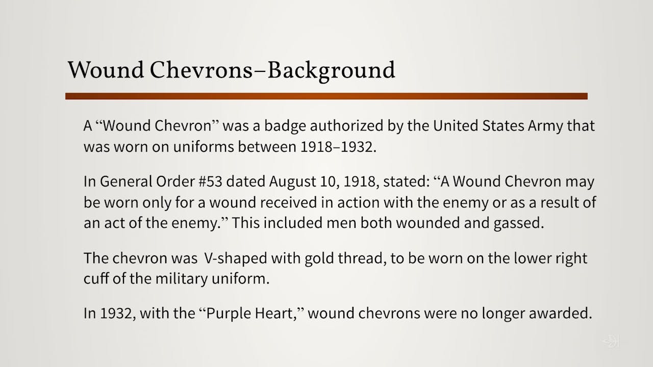 War Casualties/Wound Chevrons - Ancestry Academy