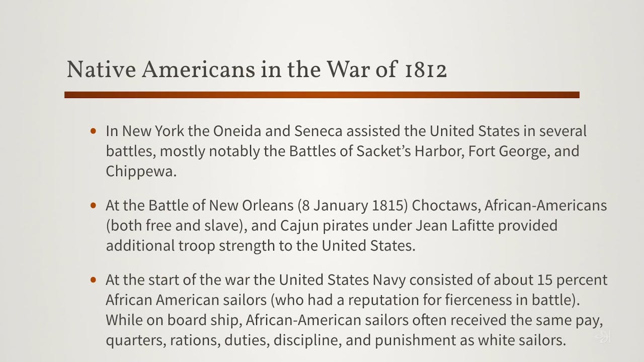 Native American and African-American Service During the War of 1812 ...
