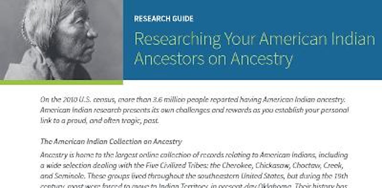 Finding Your Native American Ancestors on Ancestry - Ancestry Academy