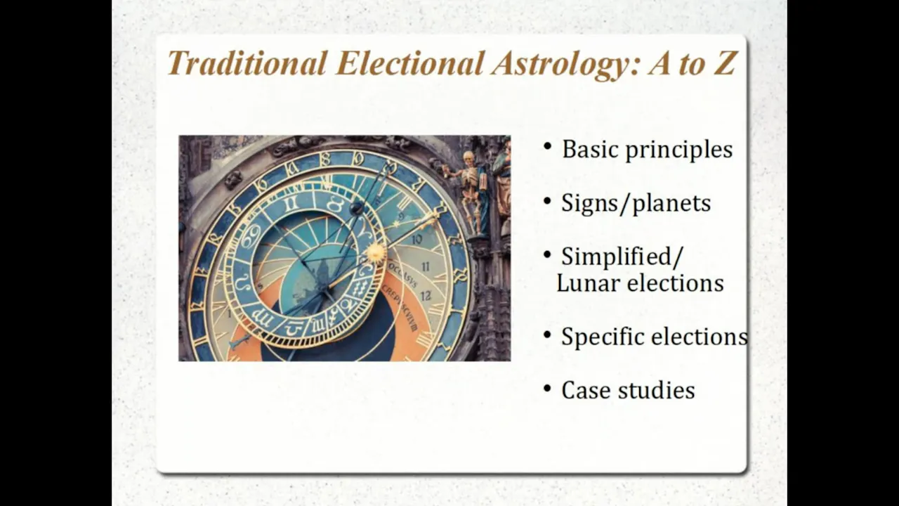Secrets of Electional Astrology, with Elena Lumen, Ph.D. (3-hour ...