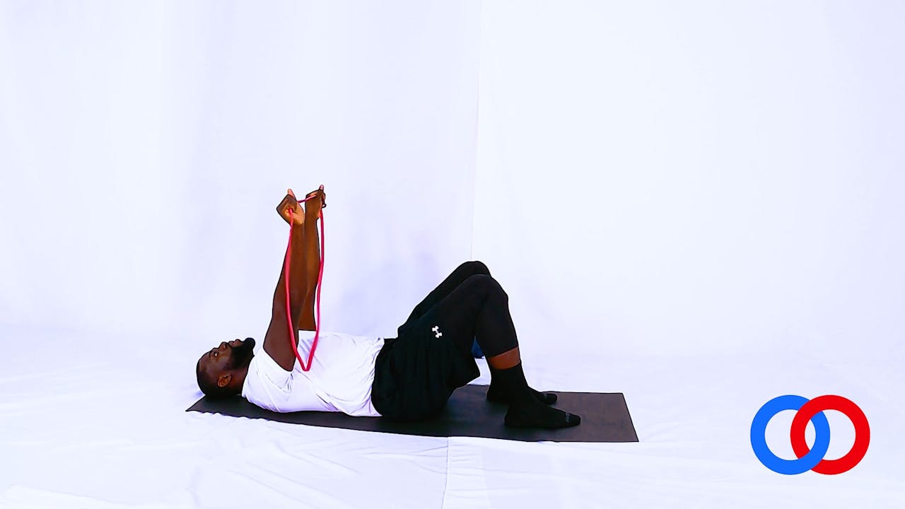 Assisted Supine T-Bar Cervical Rotation - FMS - DOUBLE O ATHLETICS