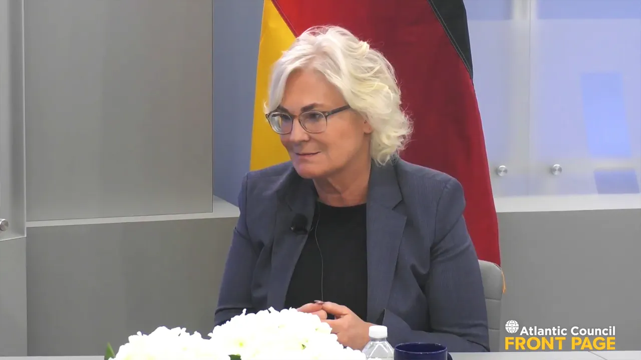 Minister of Defence of Germany Christine Lambrecht - Atlantic Council TV