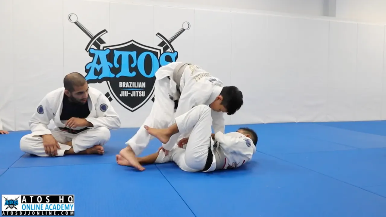 Cross Grip Staple the Leg Pass - Kid's Class - Nisar Loynab - Atos BJJ ...