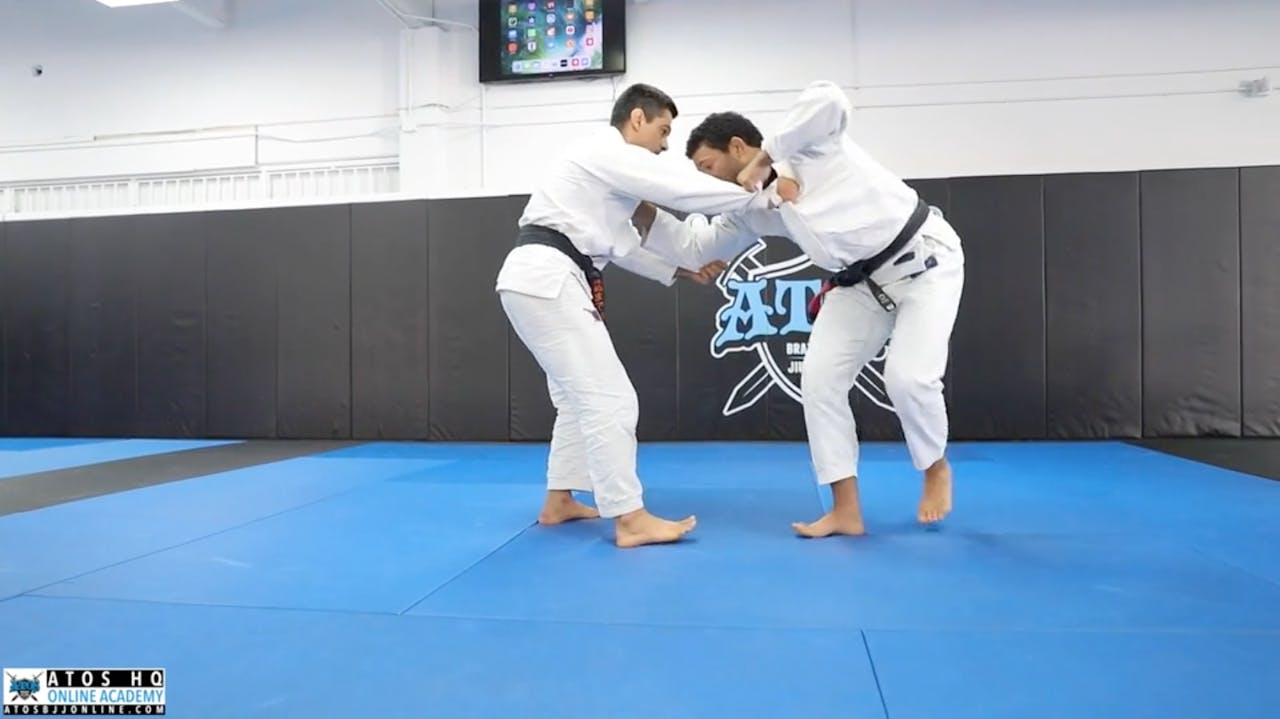 Collar & Sleeve Guard Pull to De La Riva + Berimbolo Sweep or Back Take ...