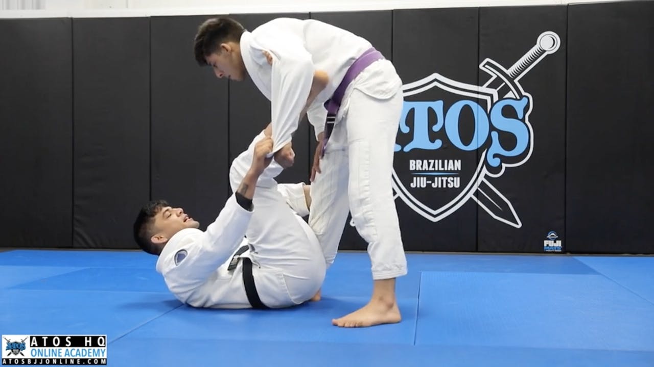 Spider Guard Using X Guard Hook to Sweep - Michael Liera Jr. - Atos BJJ ...