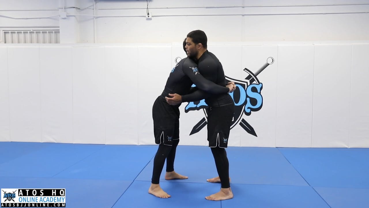 Front bear hug escape (over arms) - Atos BJJ OnDemand