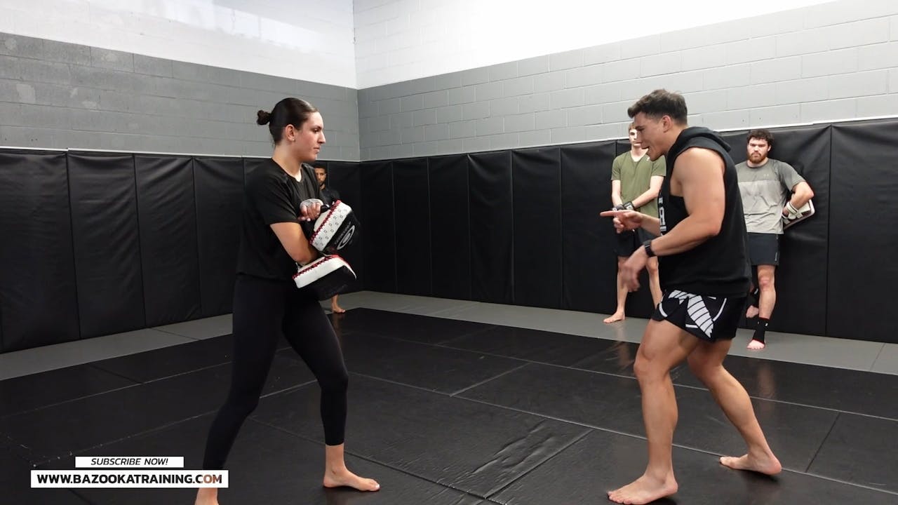 PADWORK - CHANGING KICK ANGLES - PADWORK DRILLS - Bazooka Kickboxing & MMA