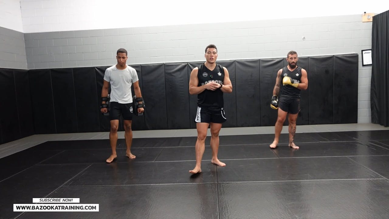 PADWORK - KICK CATCHES TO CLINCH & KNEES - PADWORK DRILLS - Bazooka ...