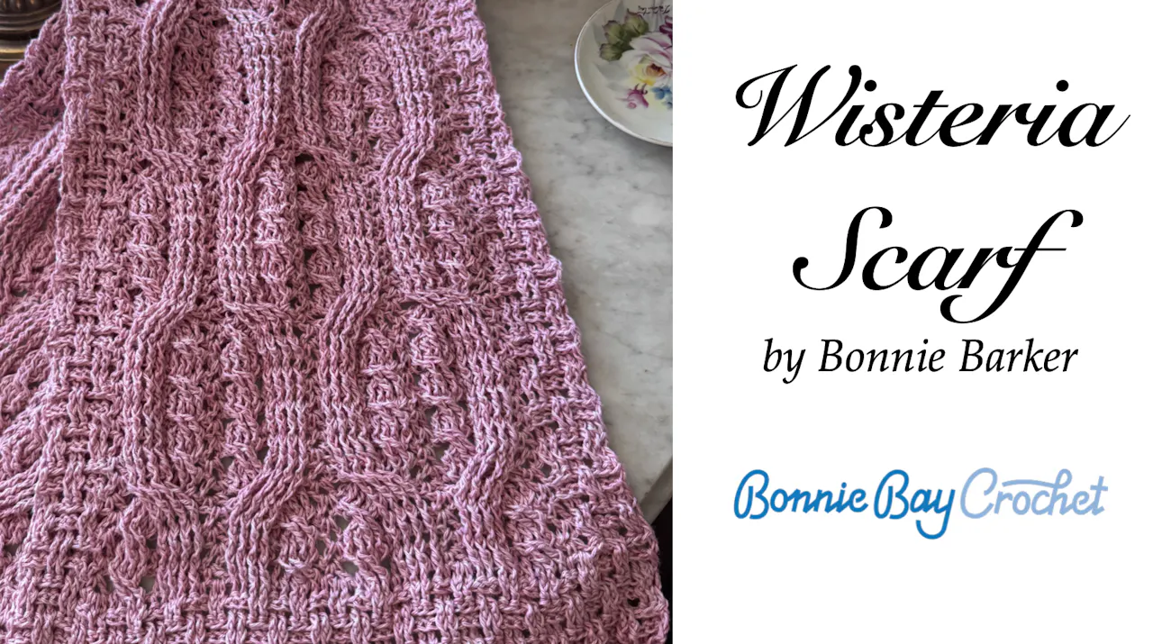 Wisteria Scarf - Bonnie Bay Crochet