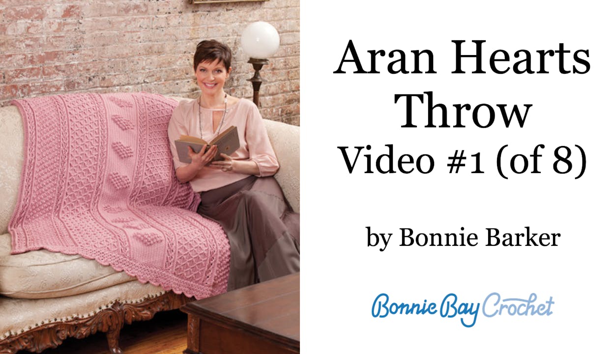 Aran Hearts Throw (1 of 8) - Bonnie Bay Crochet
