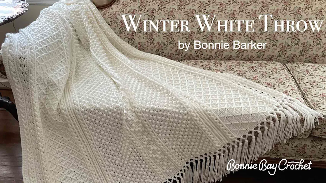 Winter White Throw - Bonnie Bay Crochet