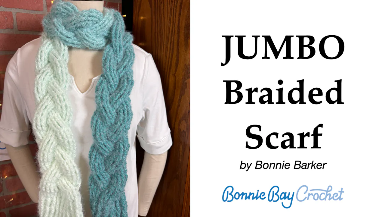 Jumbo Braided Scarf - Bonnie Bay Crochet