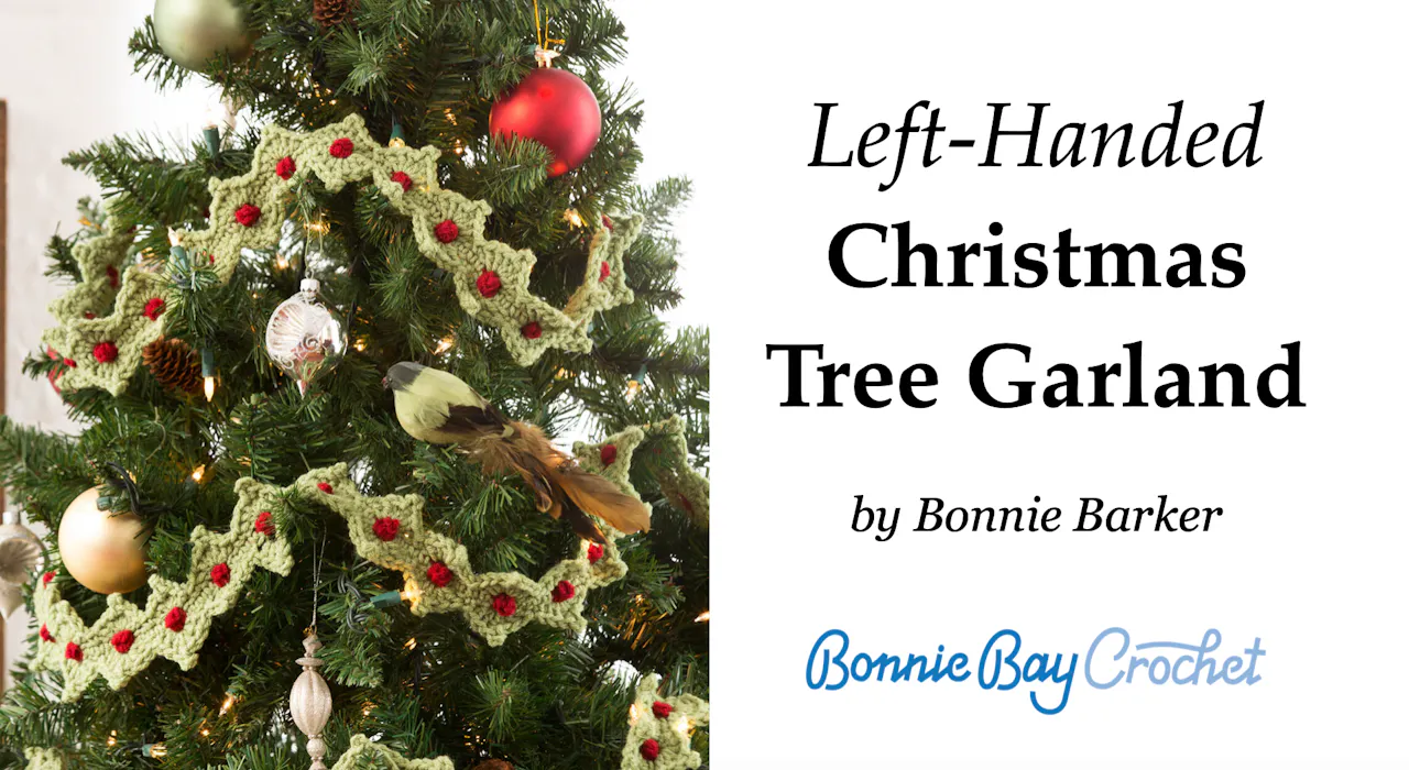 Left-Handed Christmas Tree Garland - Bonnie Bay Crochet