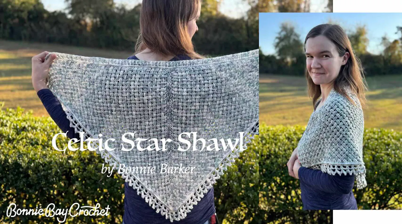 Celtic Star Shawl - Bonnie Bay Crochet