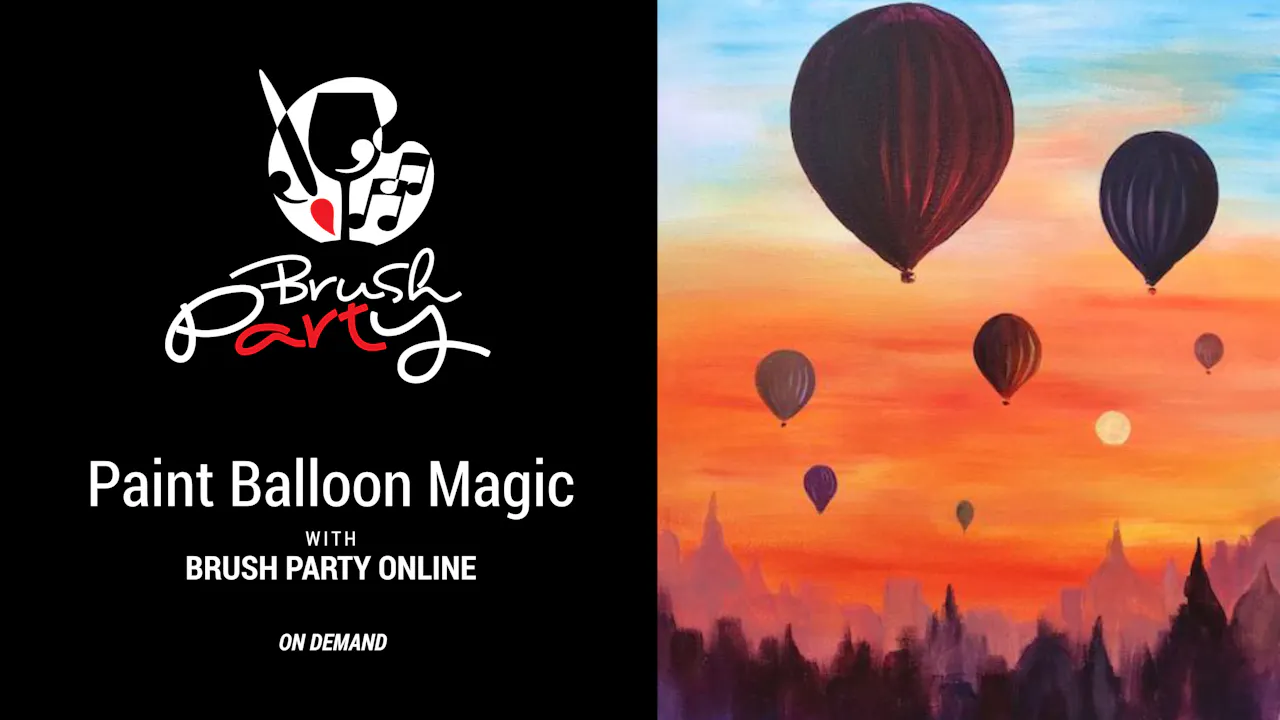 Paint Balloon Magic with Brush Party Online - Brush Party Club - Online ...