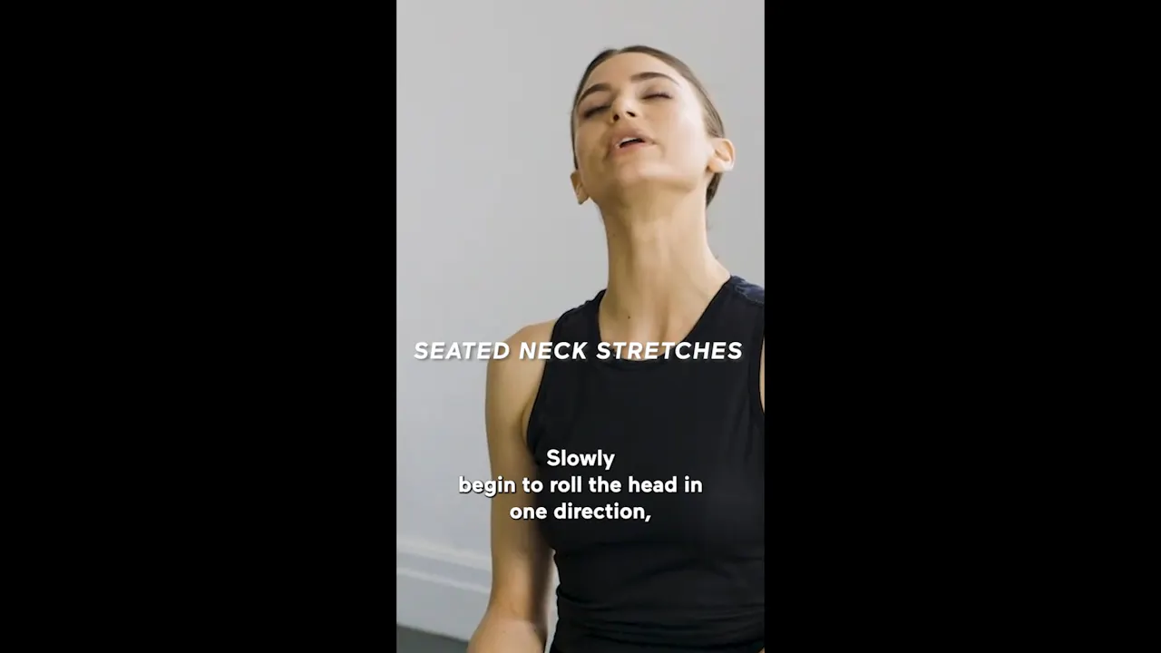 Seated Neck Stretches To Ease Tension (Highlight) - Short Form Social ...