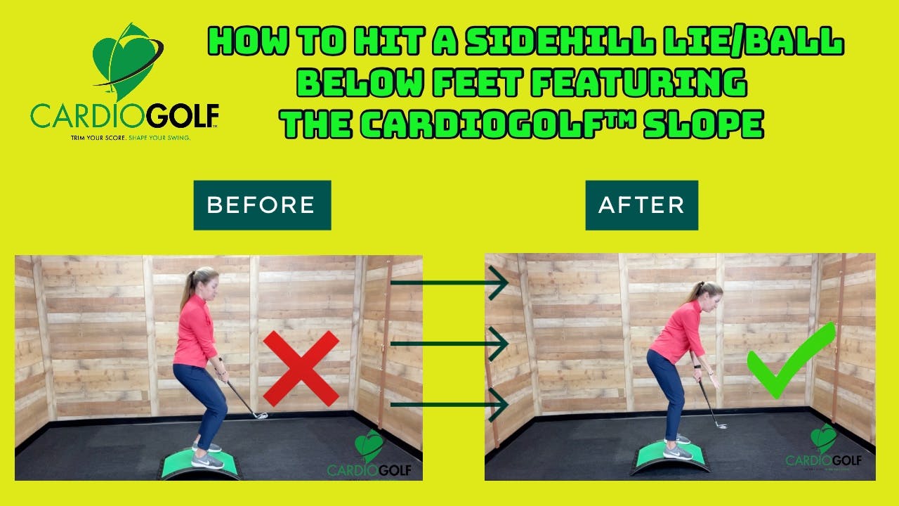 3:30-min How to hit a Sidehill Lie/Ball Below Feet on the CardioGolf ...
