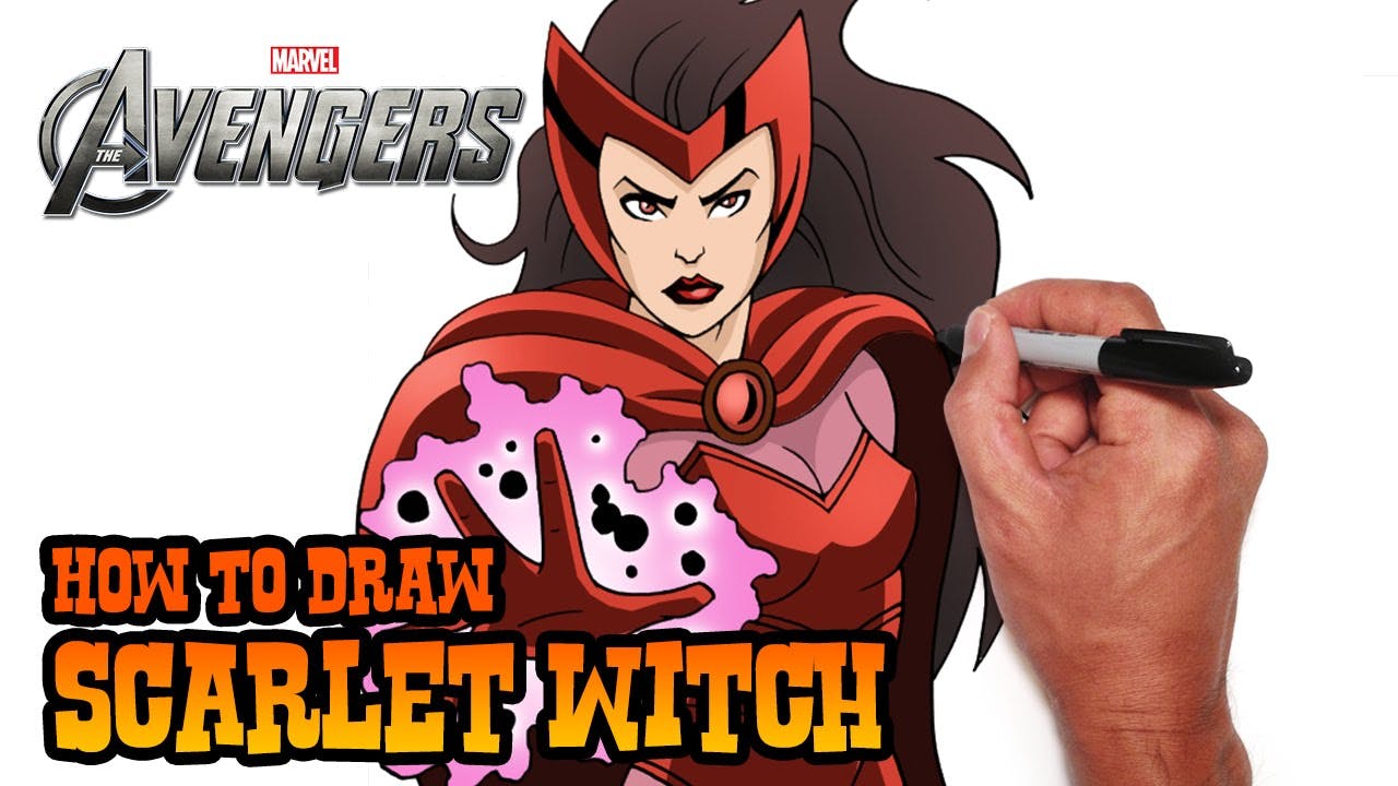 How to Draw Scarlet Witch - C4K ACADEMY