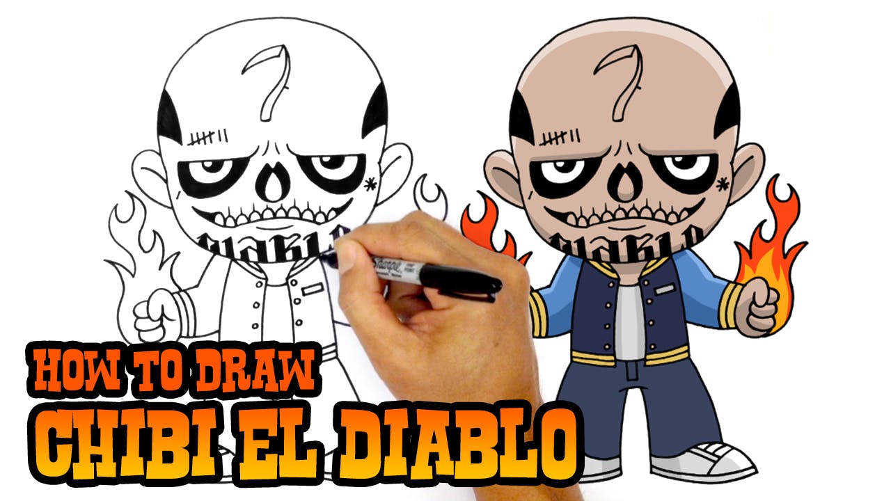 How to Draw Chibi El Diablo | Suicide Squad - Chibi Characters - C4K ...
