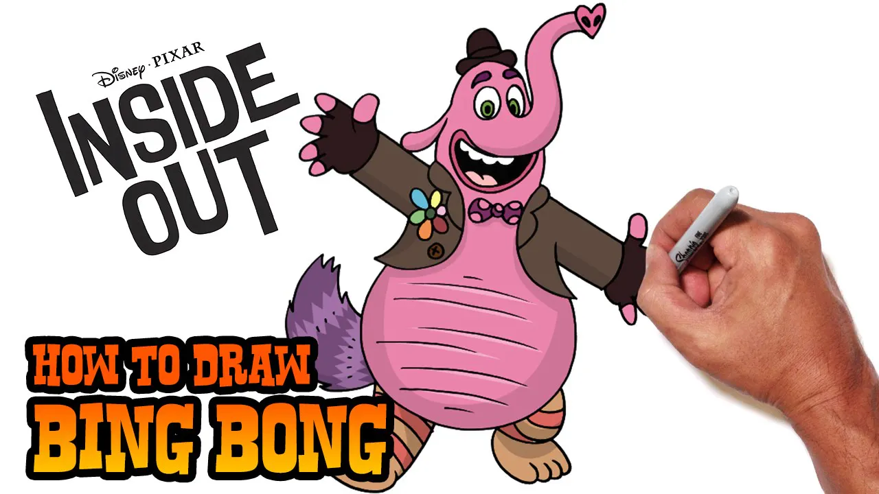 How to Draw Bing Bong | Inside Out - Disney Characters - C4K ACADEMY