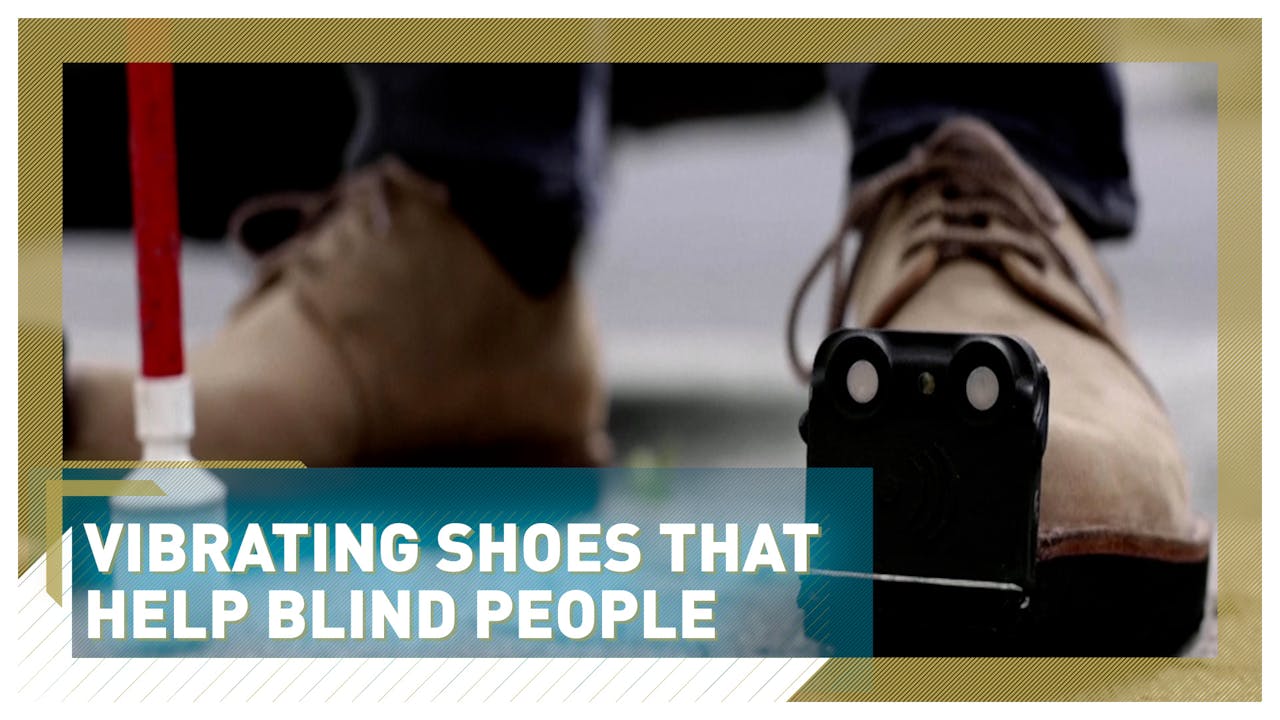 Vibrating shoes that help blind people - CGTN Europe - Watch CGTN Now