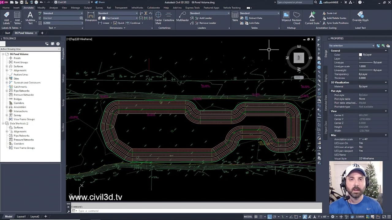 06 Pond Volume and Balancing Tools - Pond Design with Grading Objects ...