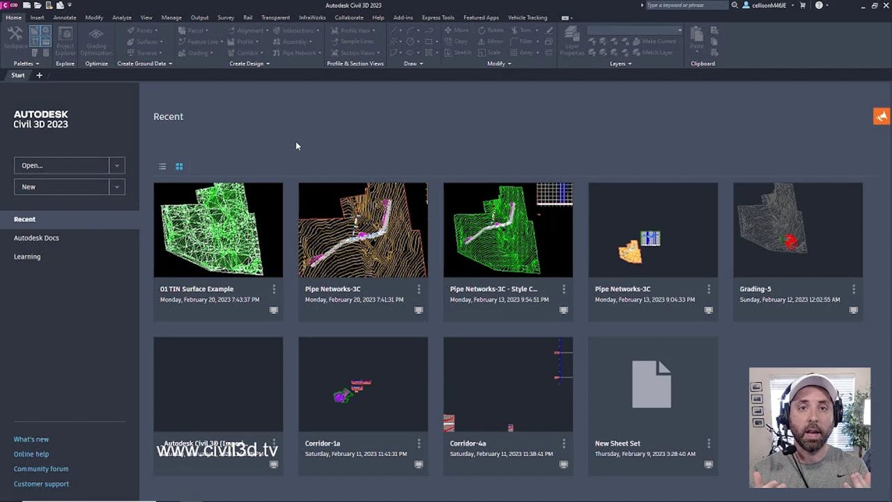 02 Creating a TIN Surface - Civil 3D 2023 to 2024 Surface Essentials ...
