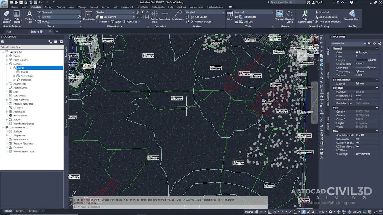 20 Extracting Objects from a Surface - Civil 3D 2020 to 2022 Surface ...