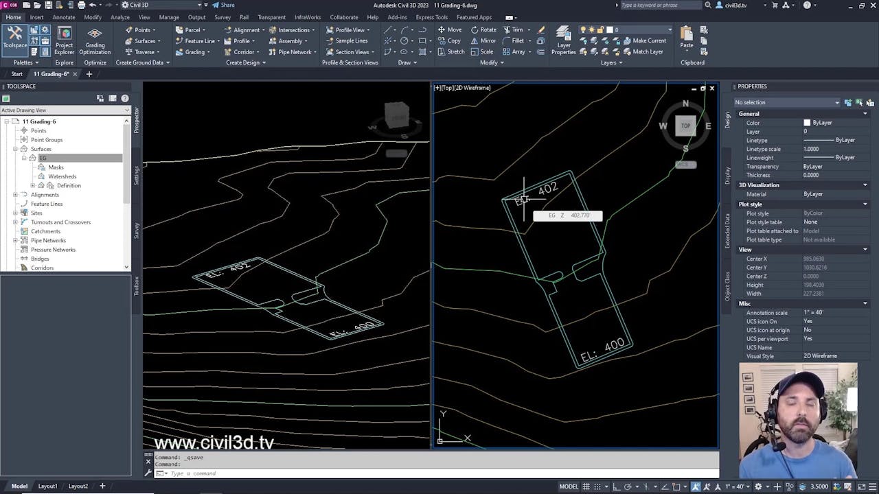 11 Grading from a Building Footprint to a Surface - Civil 3D 2023 to ...