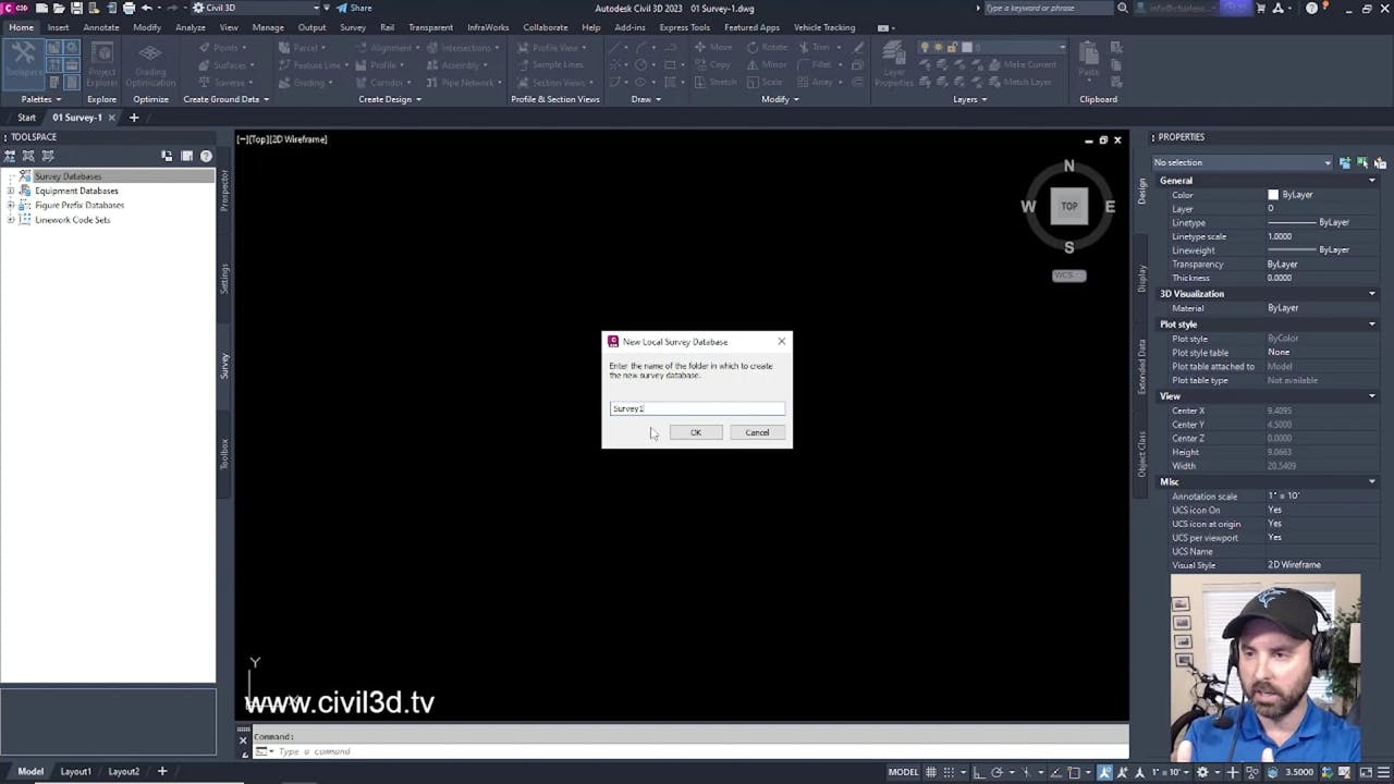 01 Creating a Survey Database - Civil 3D 2023 to 2024 Survey Essentials - CIVIL3D.TV