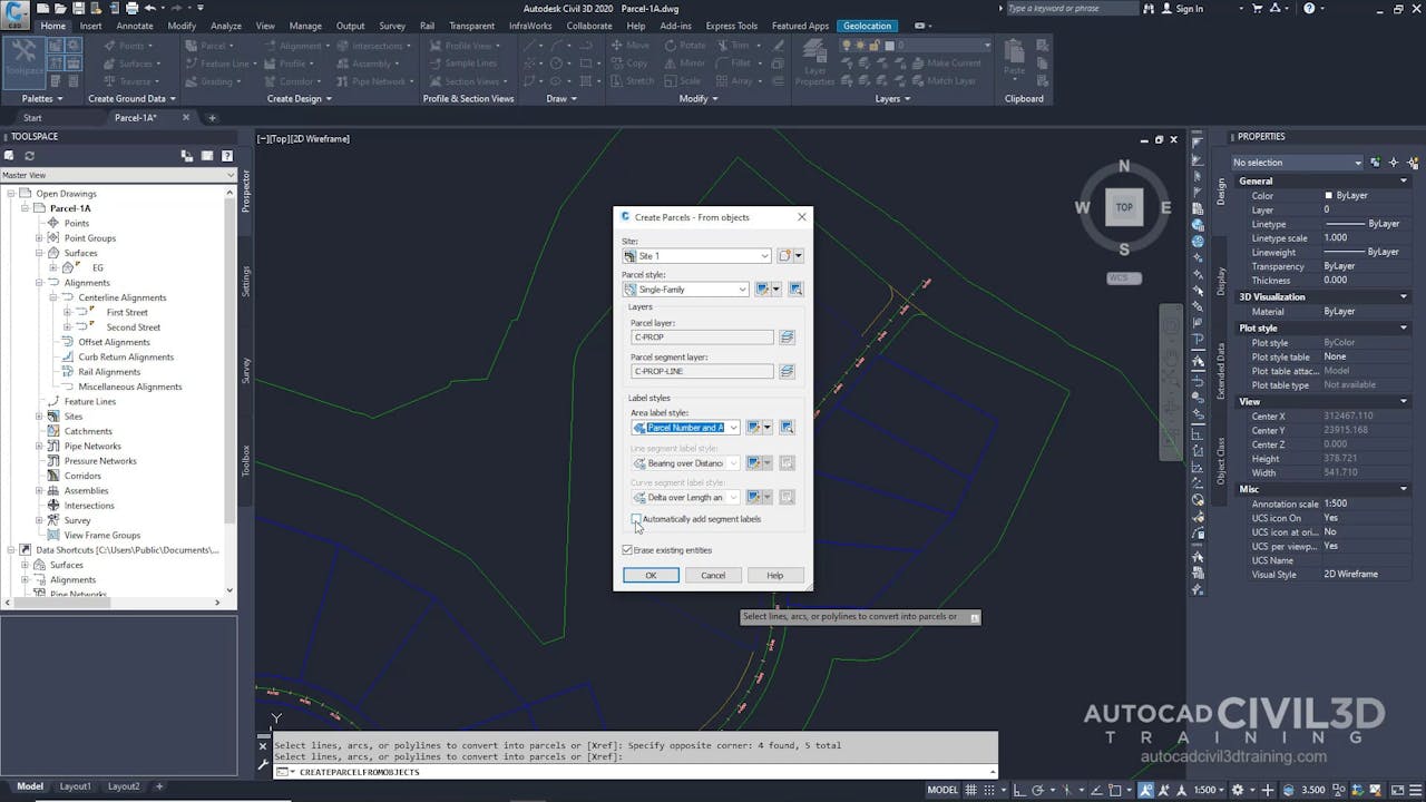 01 Creating Parcels from AutoCAD Objects - Civil 3D 2020 to 2022 Parcel ...