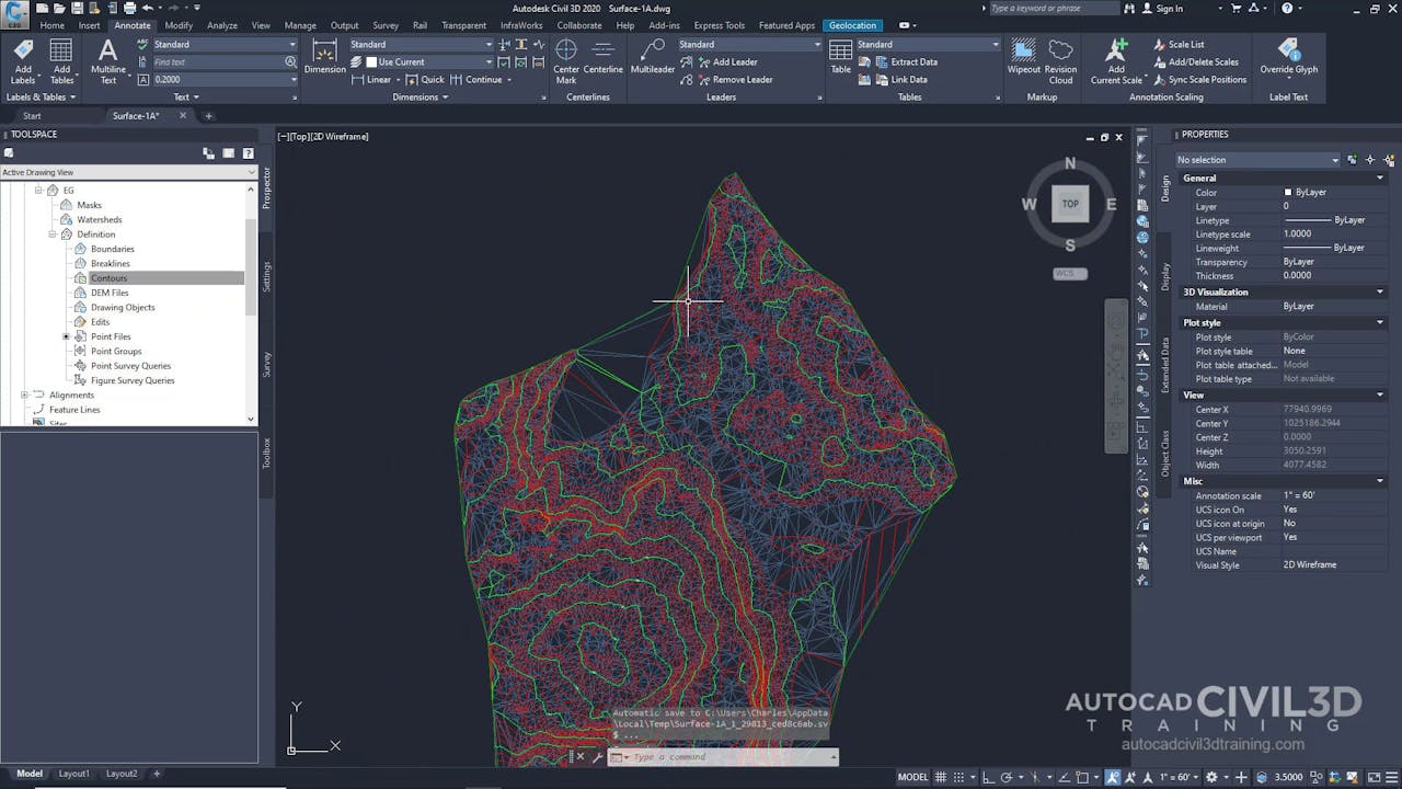 01 Creating And Adding Data To A Surface - Civil 3D 2020 to 2022 ...
