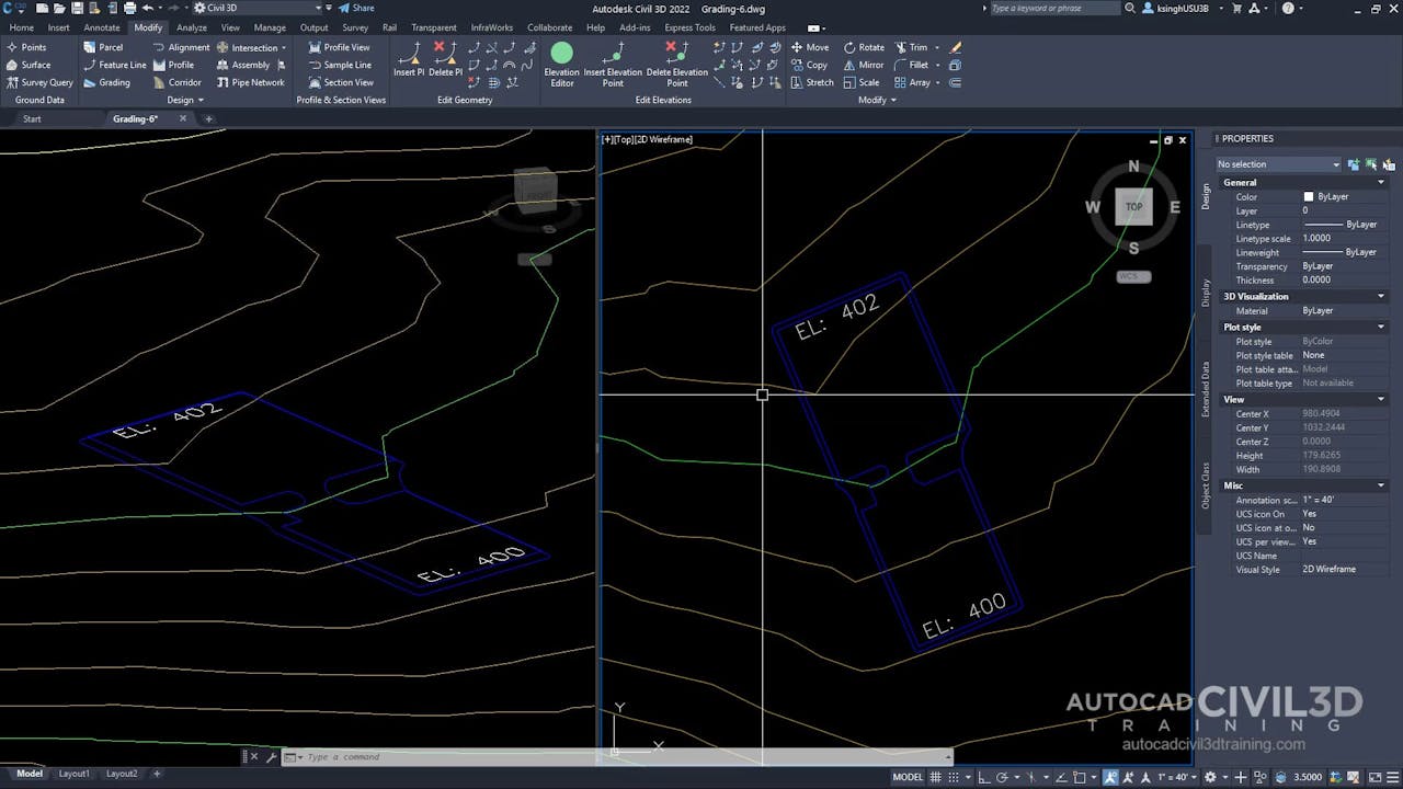 11 Grading from a Building Footprint to a Surface - Civil 3D 2020 to ...