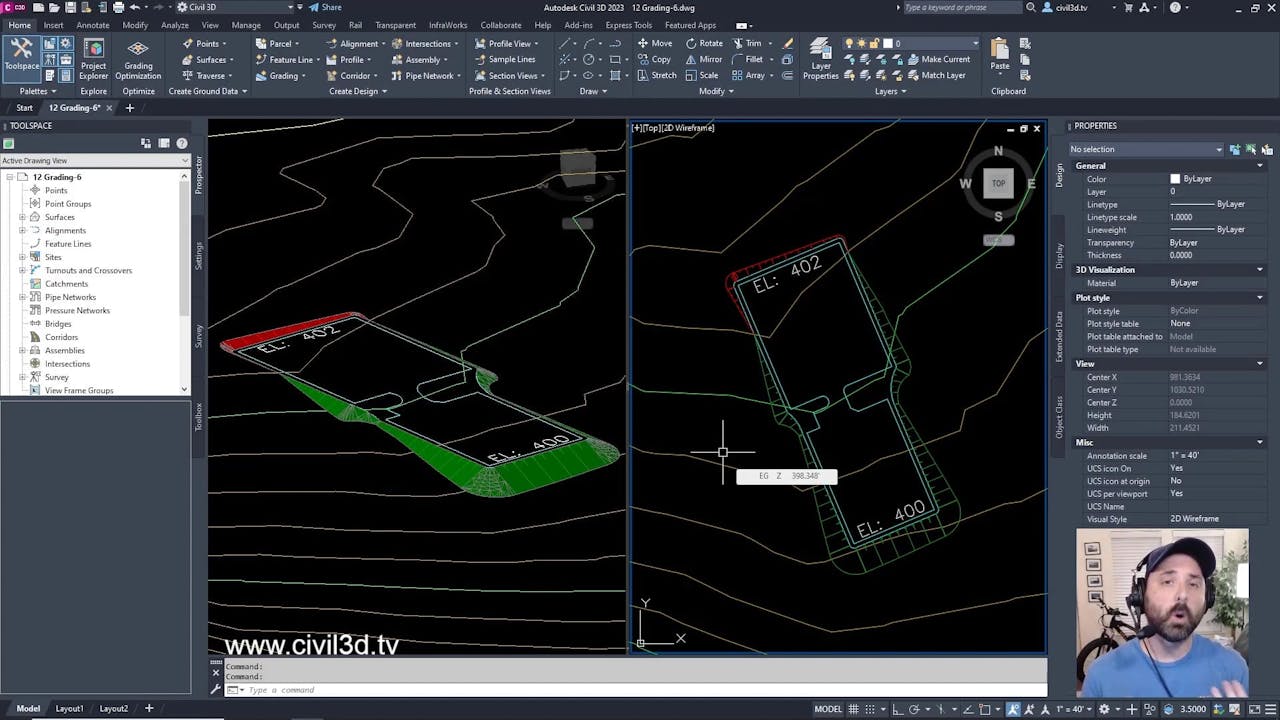 12 Filling Holes in a Grading - Civil 3D 2023 to 2024 Grading ...