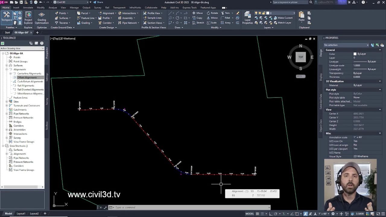 08 Creating Offset Alignments - Civil 3D 2023 to 2024 Alignment Essentials - CIVIL3D.TV