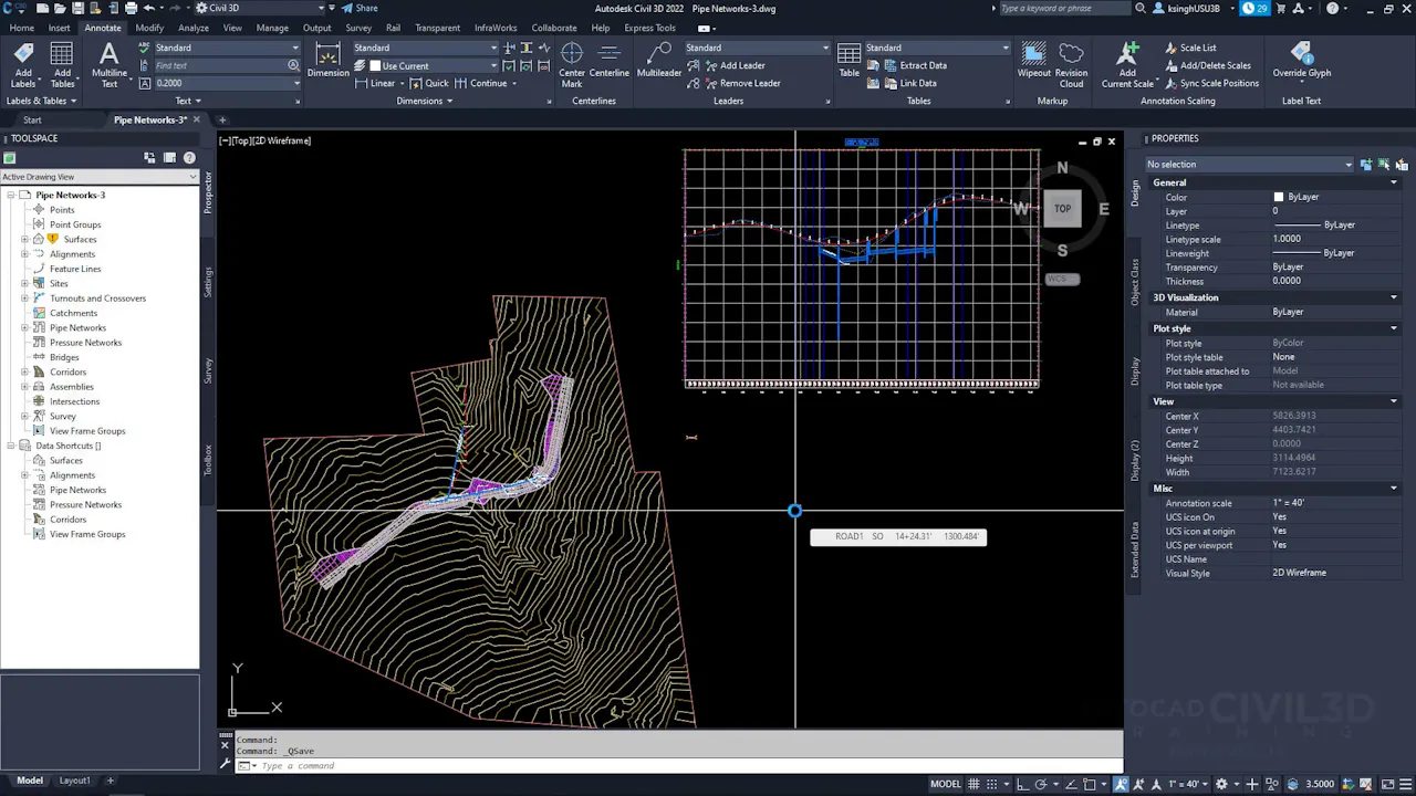 09 Editing Pipe Network Parts in a Profile View - CIVIL3D.TV