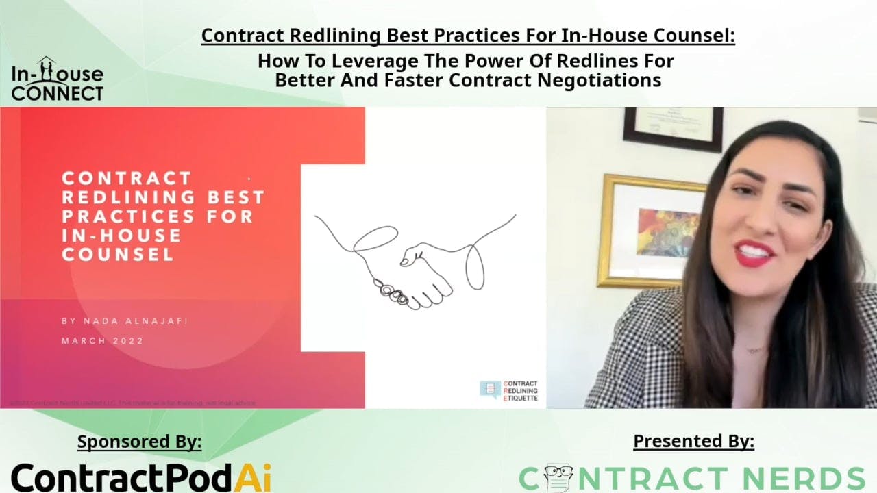 Recording: Contract Redlining Best Practices for In-House Counsel - Contract Nerds United LLC