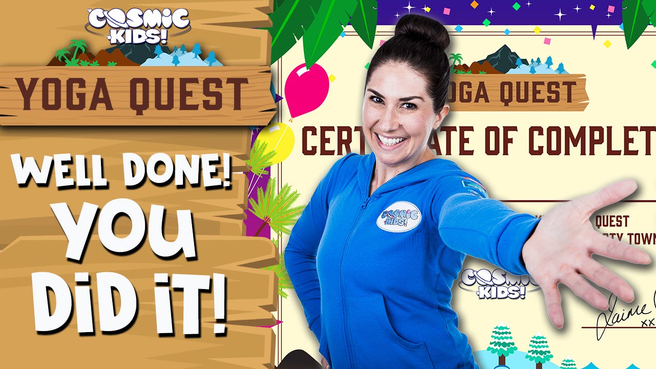 Yoga Quest | YOU DID IT! 👏 (Only watch on Yoga Quest completion!) - Cosmic Kids App
