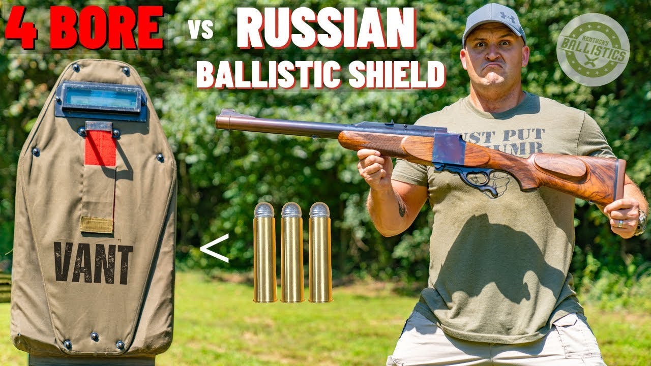 4 BORE Rifle vs Russian Ballistic VANT Shield (The Biggest Rifle Ever ...