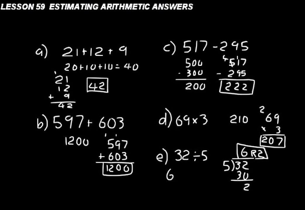 Lesson 59 Dive 5/4, 3rd Edition - DIVE Lectures for Saxon Math 5/4, 3rd ...